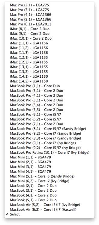 Qual SMBIOS usar para o meu CPU? - Guias & Tutoriais Hackintosh ...